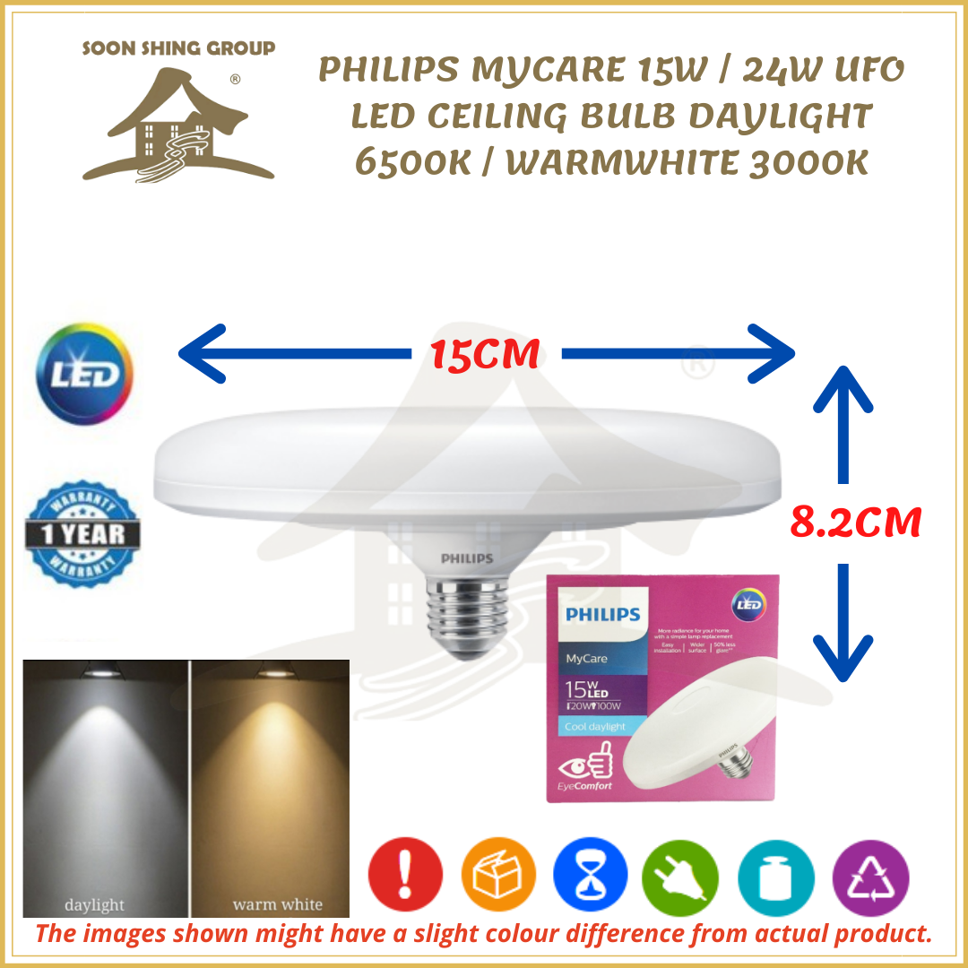 Philips MyCare 15w / 24w UFO LED Ceiling Bulb Daylight 6500k ...
