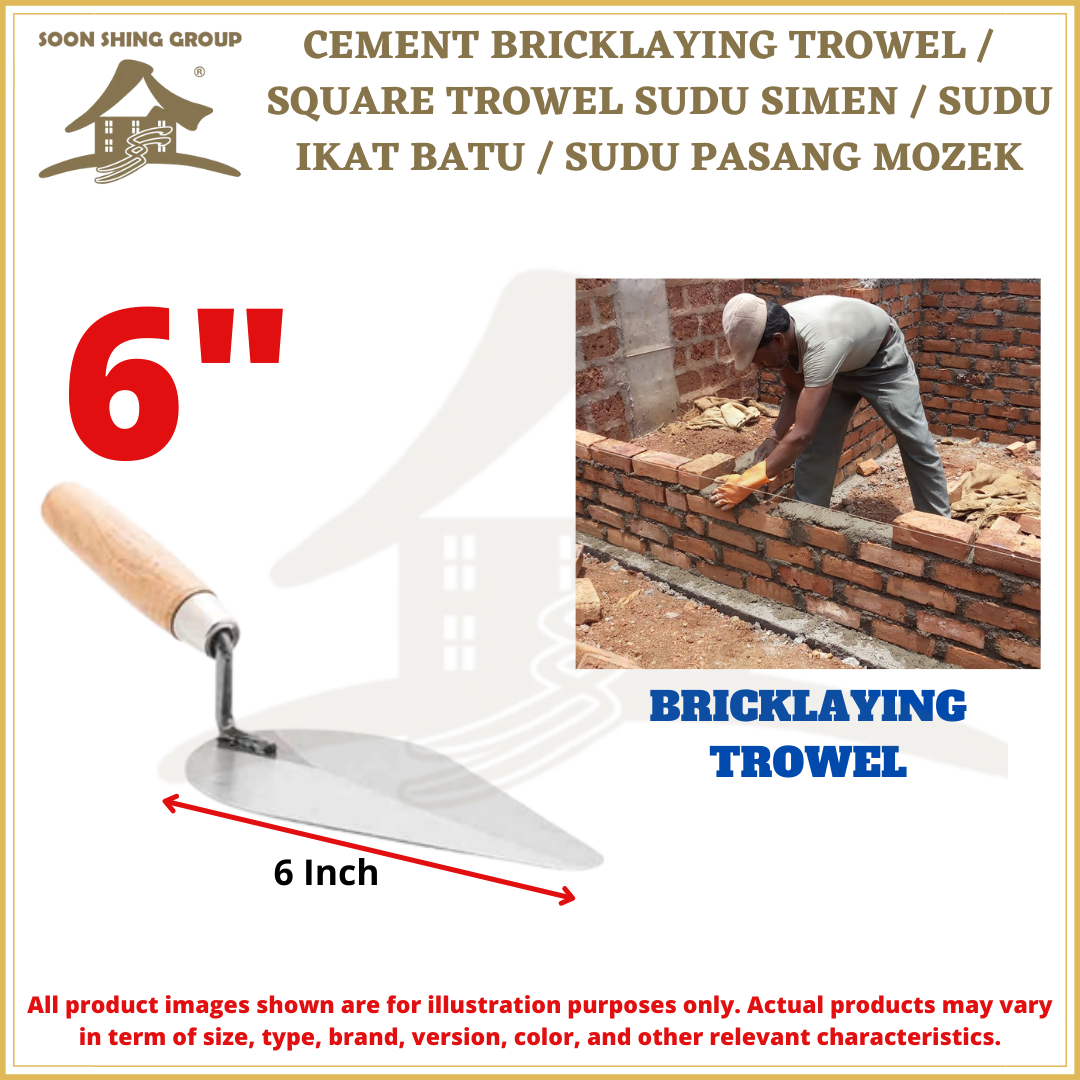 CEMENT BRICKLAYING TROWEL / SQUARE TROWEL SUDU SIMEN / SUDU IKAT BATU ...