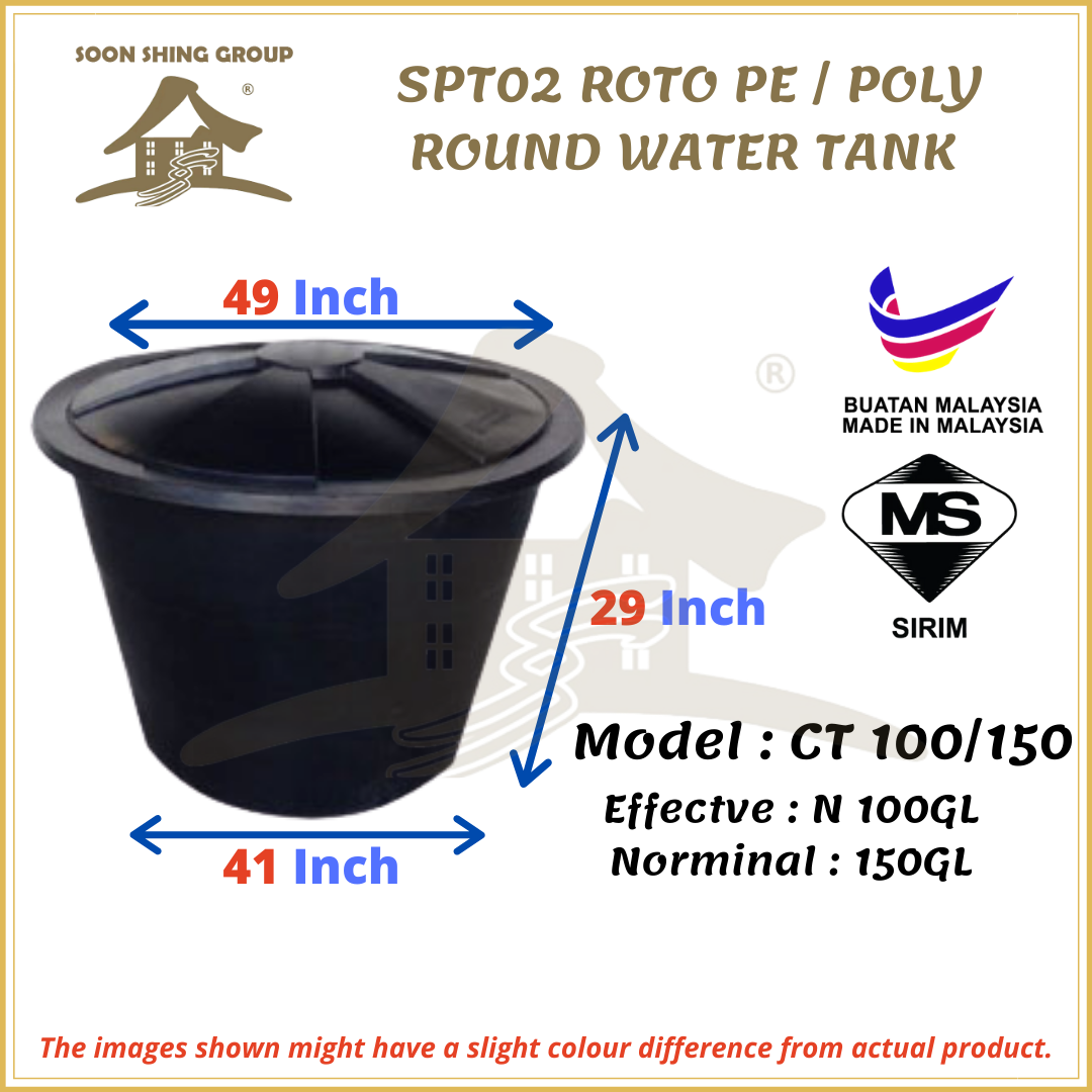 SPT02 ROTO PE / POLY ROUND WATER TANK /Tangki Air (only JB area)