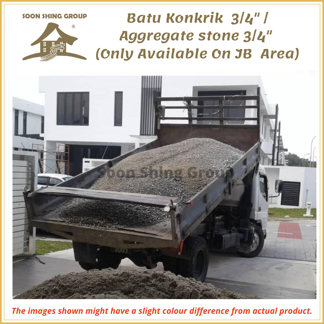 Batu Konkrik 3/4" / Aggregate stone 3/4" (Only Available In JB Area)