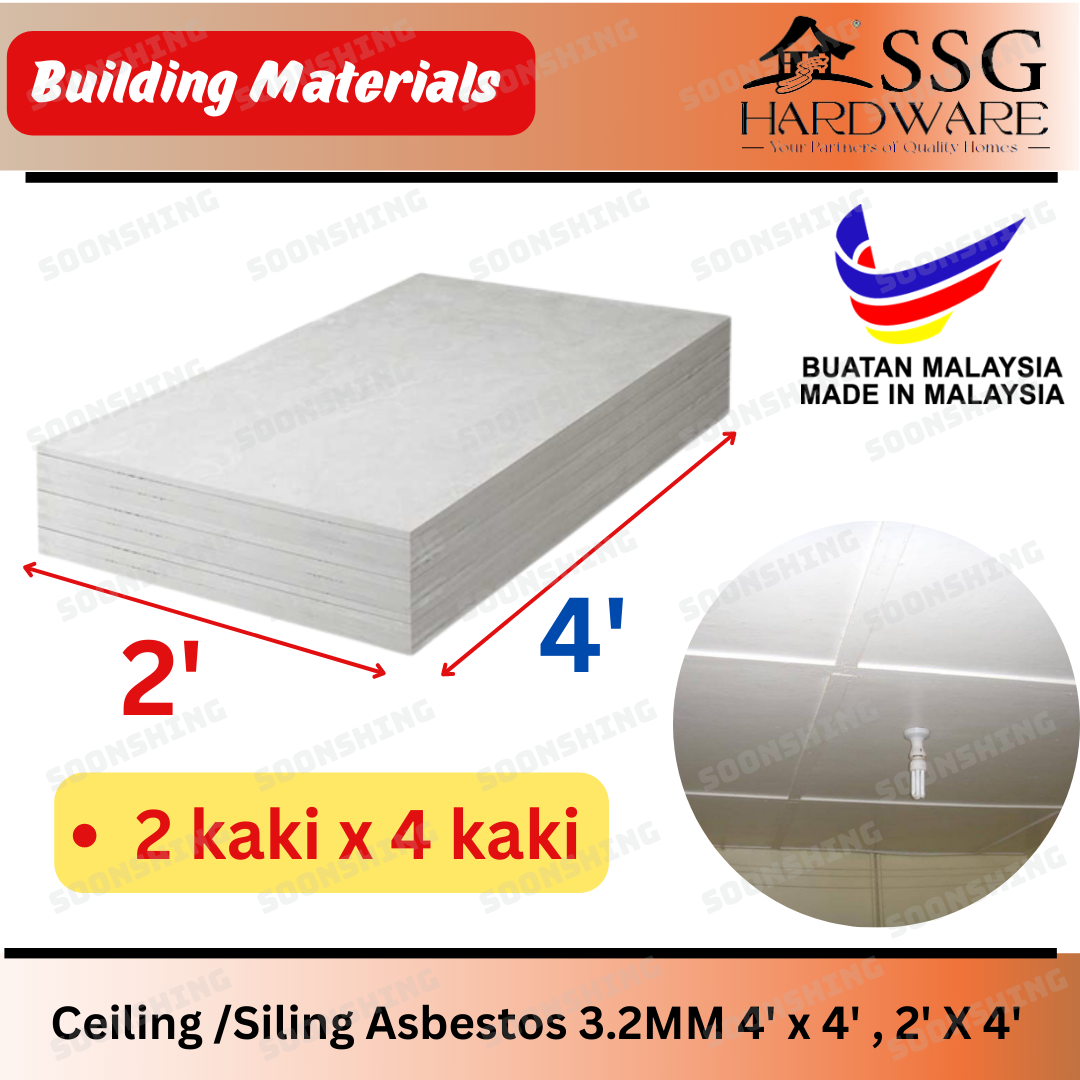 Ceiling Sheet Siling Ceiling Asbestos Papan Siling 2' x 4' , 4' X 4 ...