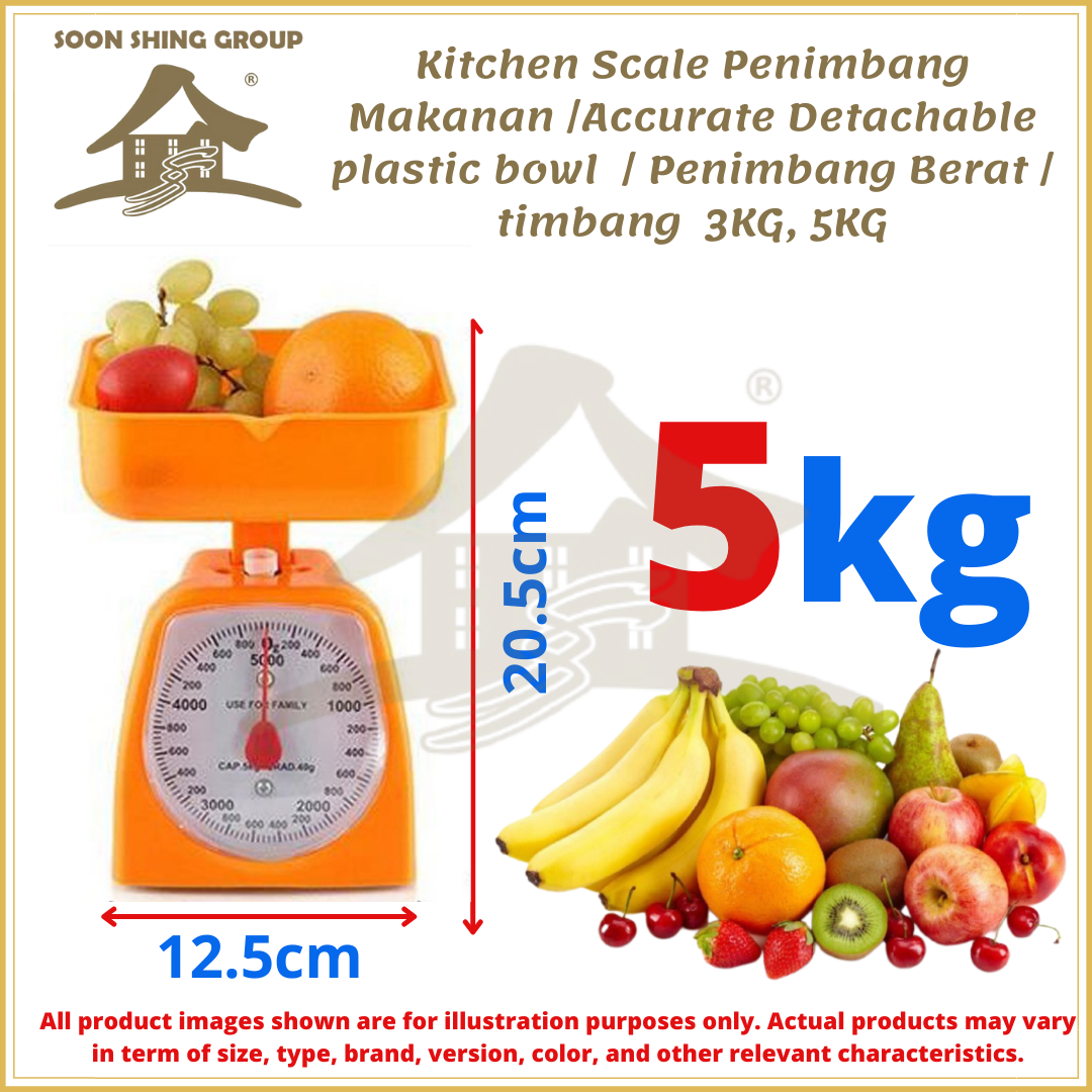 Kitchen Scale Penimbang Makanan / Accurate Detachable plastic bowl ...