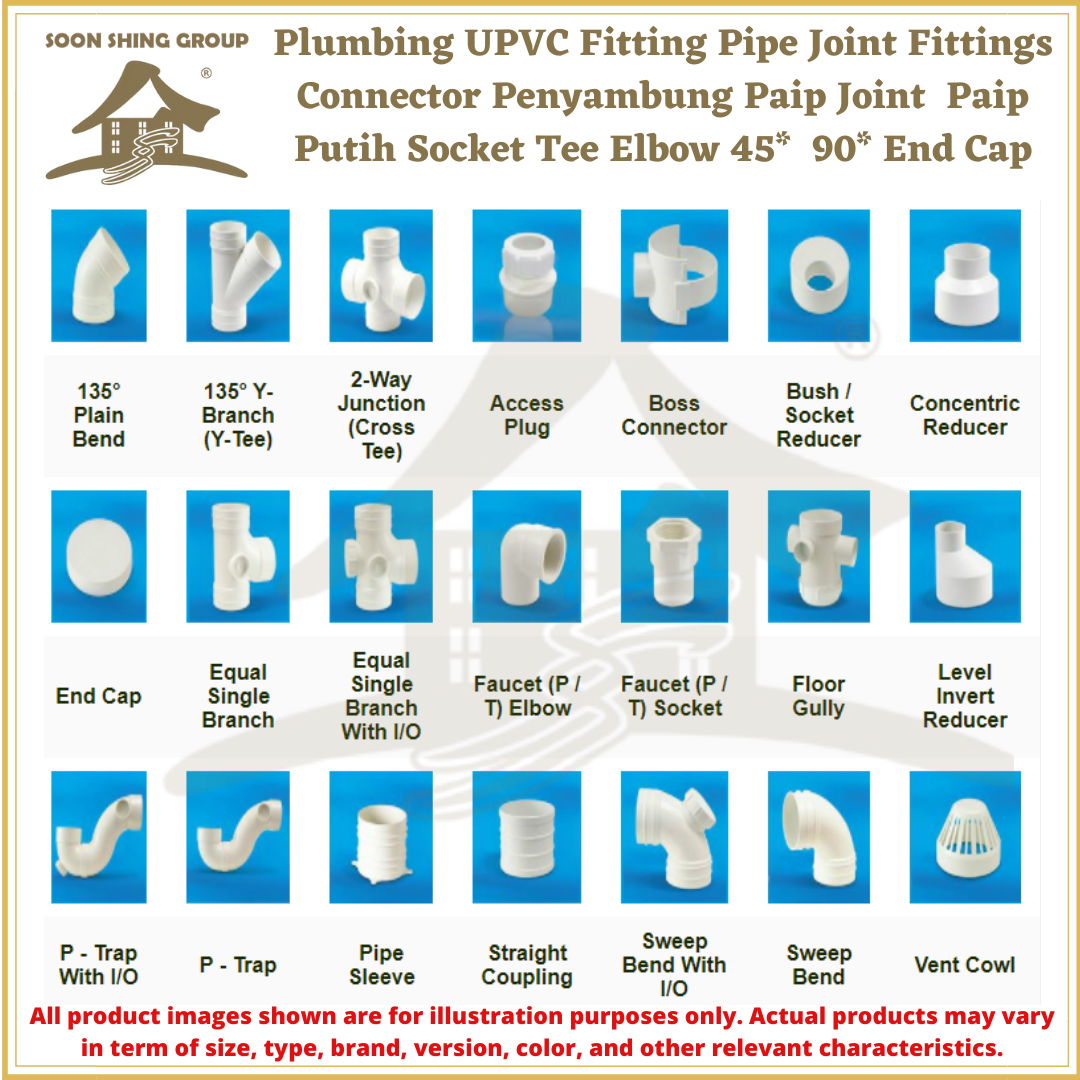 uPVC End Cap UPVCFitting (For White pipe / Paip Putih ) (1 1/4" ,1 1/2 ...