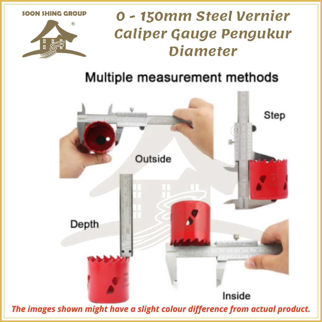 150MM Steel Vernier Caliper Gauge 6" CALIPER WITH PLASTIC/ Steel ...