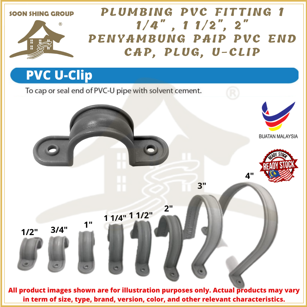 PVC Pipe Plumbing Pipe Kelabu FITTING 1 1/4" , 1 1/2", 2" Penyambung ...