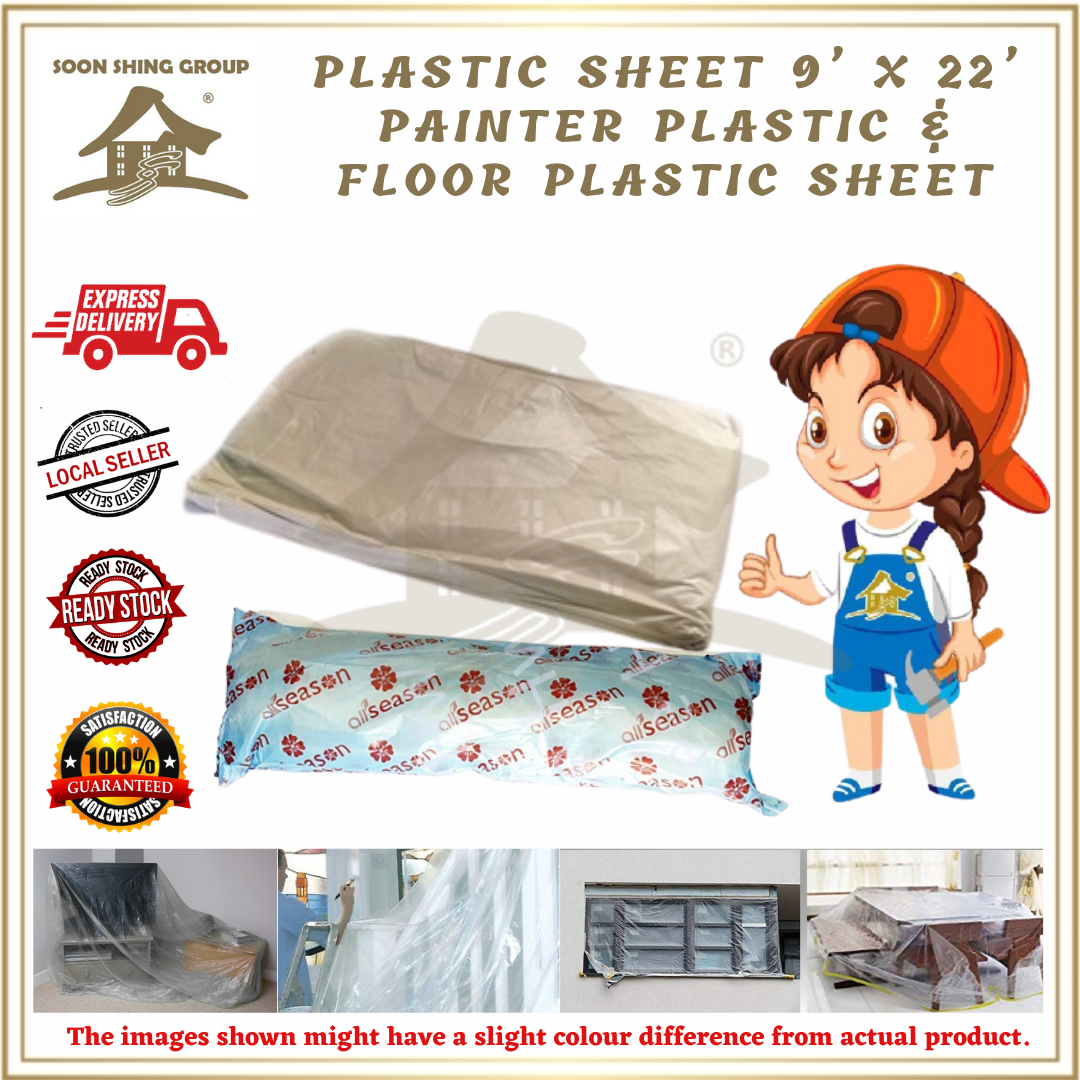 Plastic Sheet 9’ x 22’ Painter Plastic & Floor Plastic Sheet