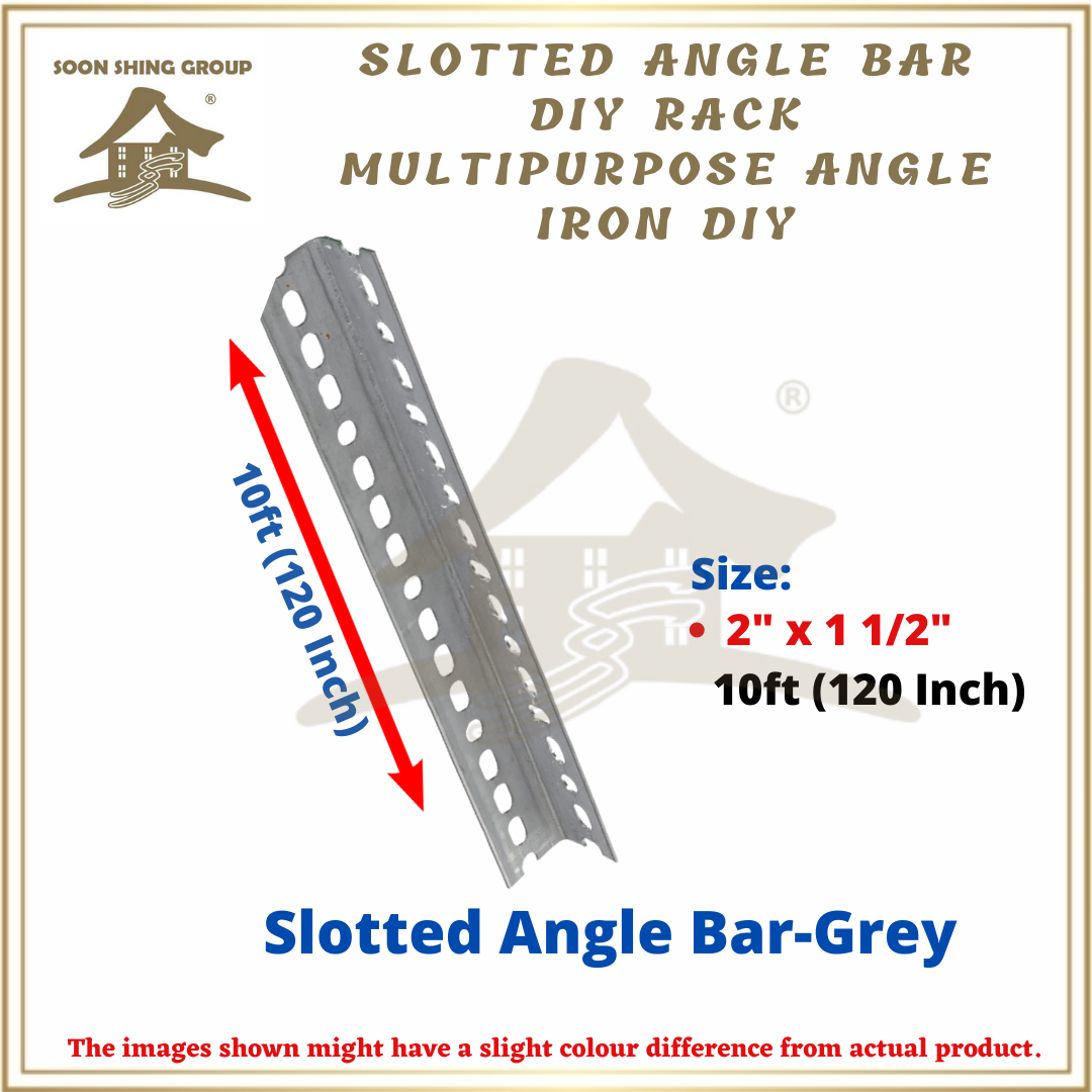 ( 10ft )1 1/2” x 1 1/2”/ 2” x 1 1/2” Slotted Angle Bar DIY Rack ...