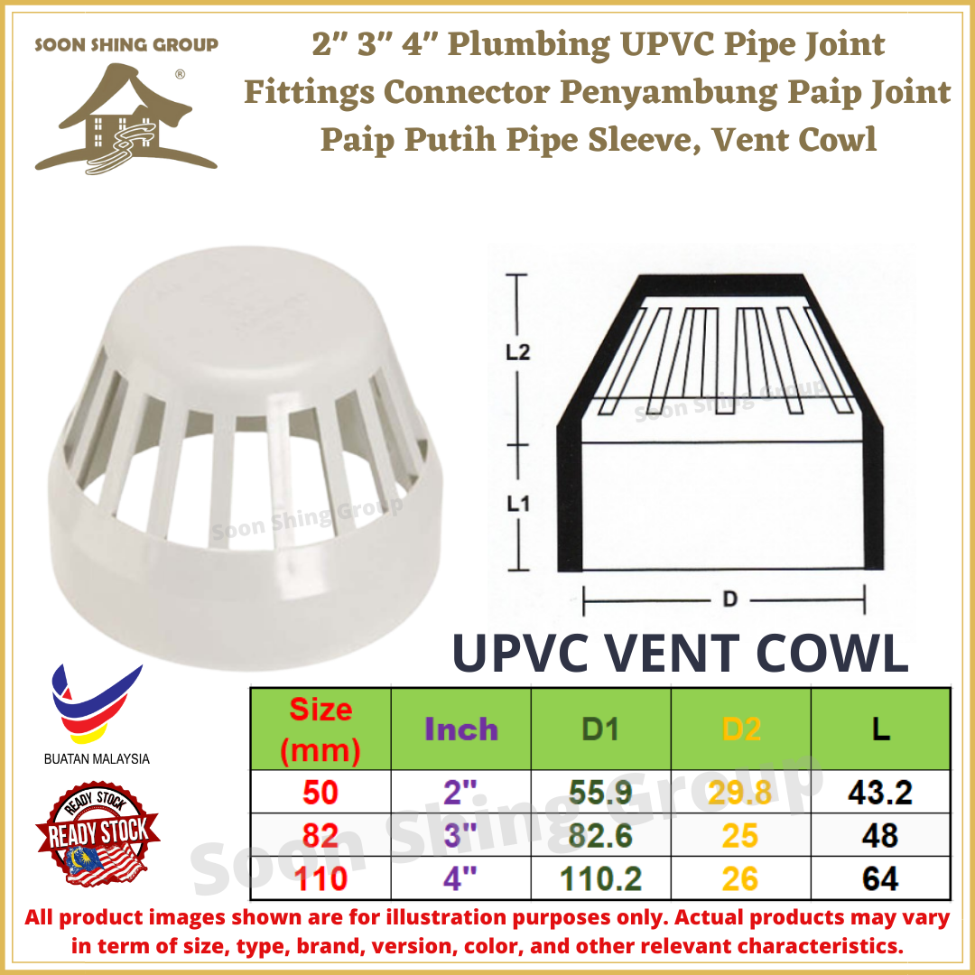 2" 3" 4" Plumbing UPVC Hydroponic Pipe Joint Fittings Connector ...
