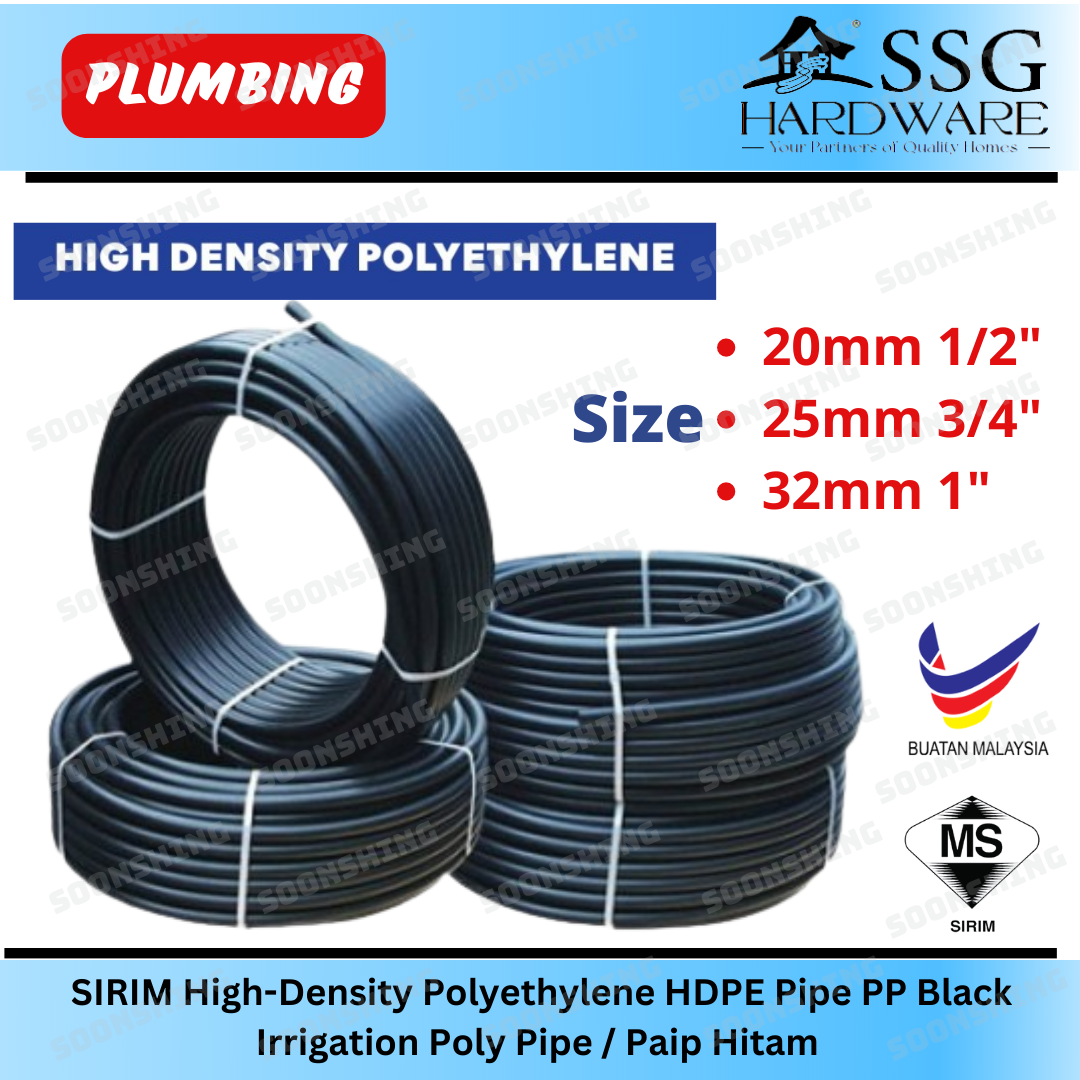 hdpe pipework sizes