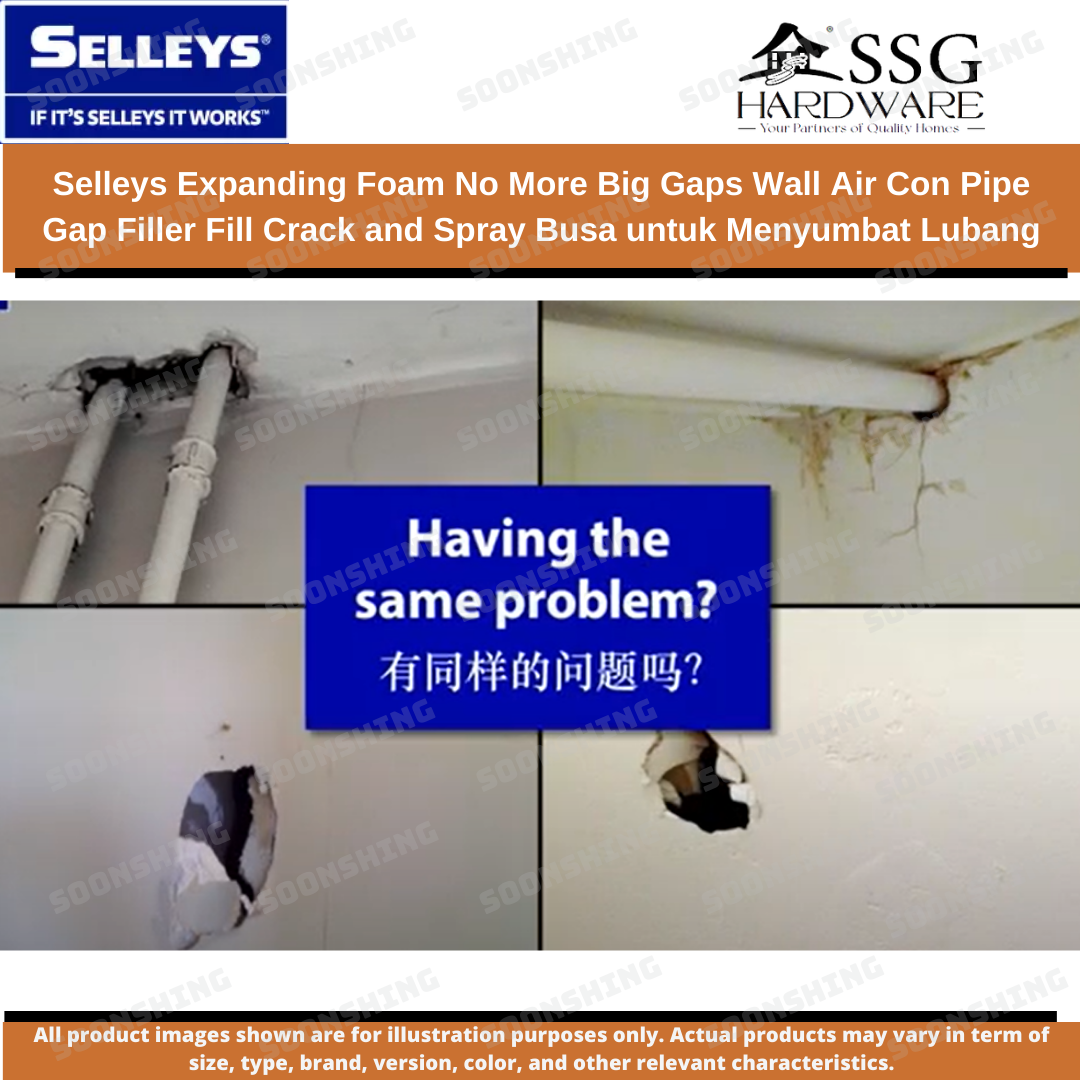 Selleys Expanding Foam No More Big Gaps Wall Air Con Pipe Gap Filler ...