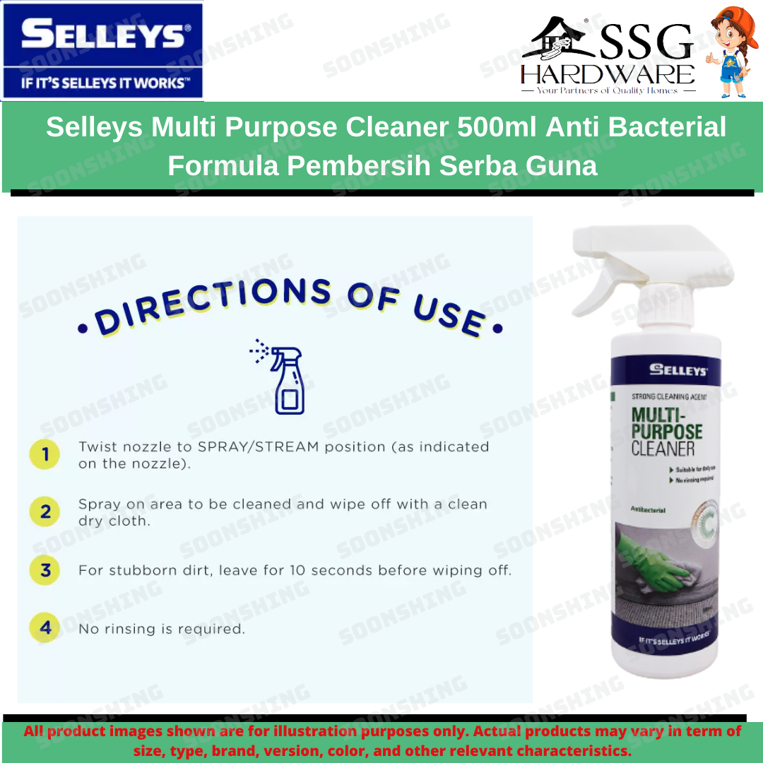 Selleys Multi Purpose Cleaner 500ml Anti Bacterial Formula Pembersih ...