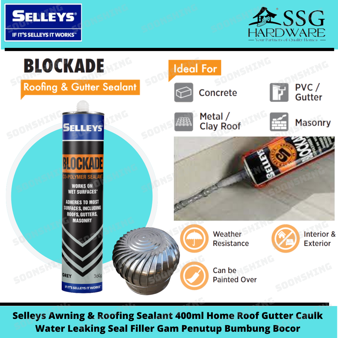 Selleys Blockade Co Polymer Sealant 360g Neutral Silicone Seal Roof ...