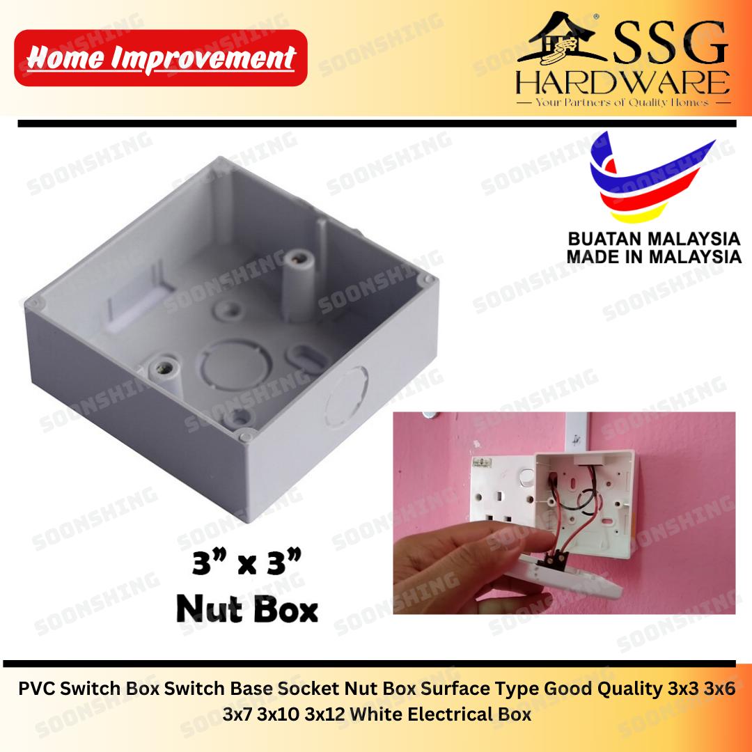 PVC Switch Box Switch Base Socket Nut Box Surface Type Good Quality 3x3 ...