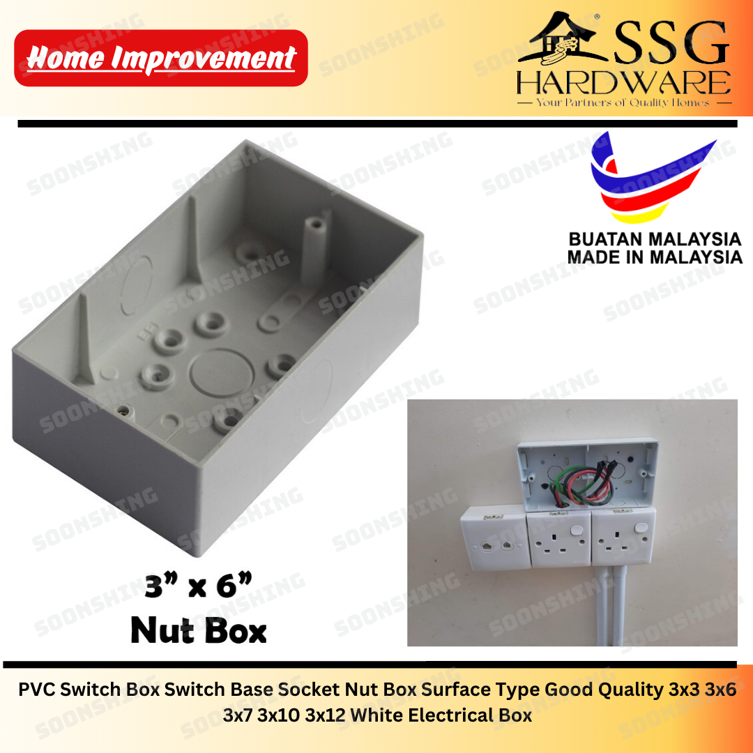 PVC Switch Box Switch Base Socket Nut Box Surface Type Good Quality 3x3 ...