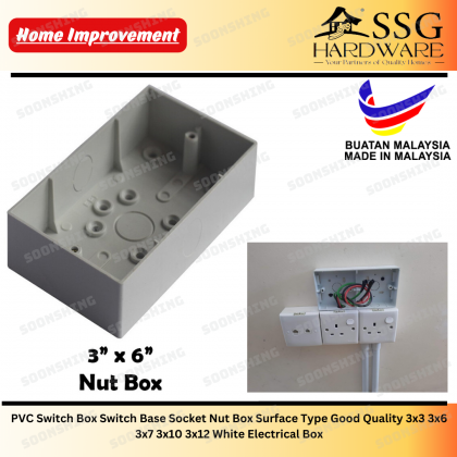 PVC Switch Box Switch Base Socket Nut Box Surface Type Good Quality 3x3 ...