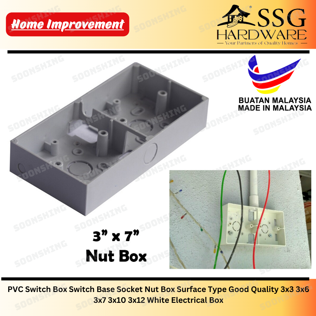 PVC Switch Box Switch Base Socket Nut Box Surface Type Good Quality 3x3 ...
