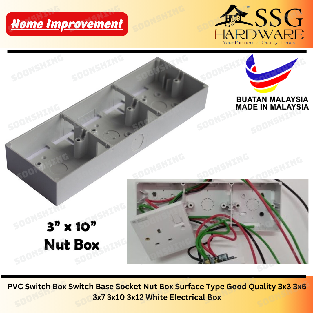 PVC Switch Box Switch Base Socket Nut Box Surface Type Good Quality 3x3 ...
