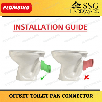 OFFSET TOILET PAN CONNECTOR / Jamban,Mangkuk Tandas Paip Keluar Air ...