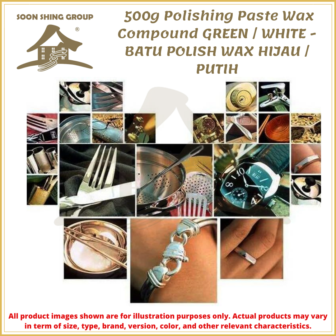 Grade AA 500g Polishing Paste Wax Compound GREEN / WHITE / BATU POLISH ...