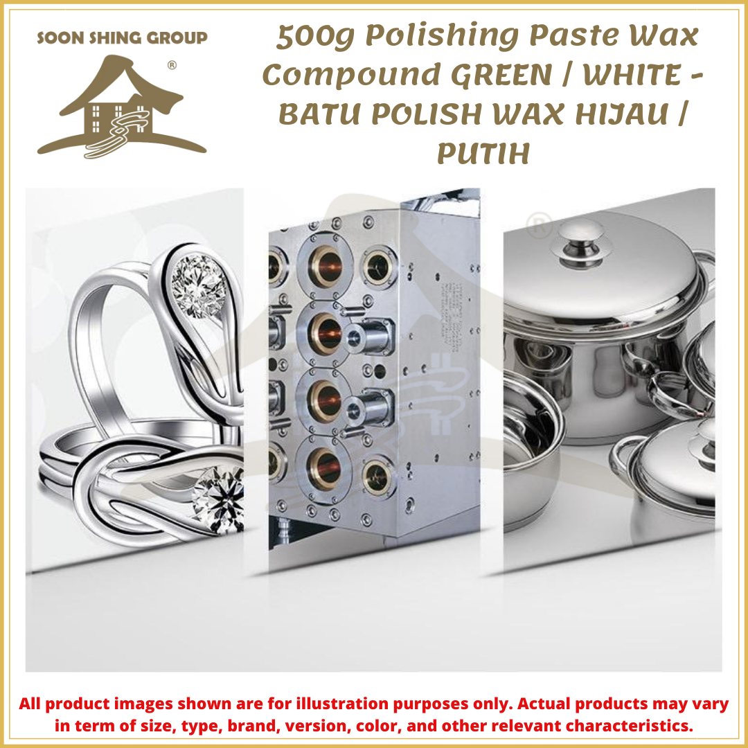 Grade AA 500g Polishing Paste Wax Compound GREEN / WHITE / BATU POLISH ...
