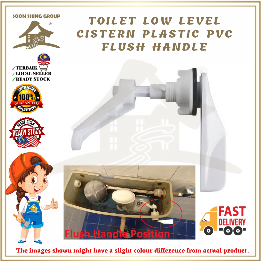 Toilet Low Level Cistern Plastic PVC Flush Handle / Flush Tandas