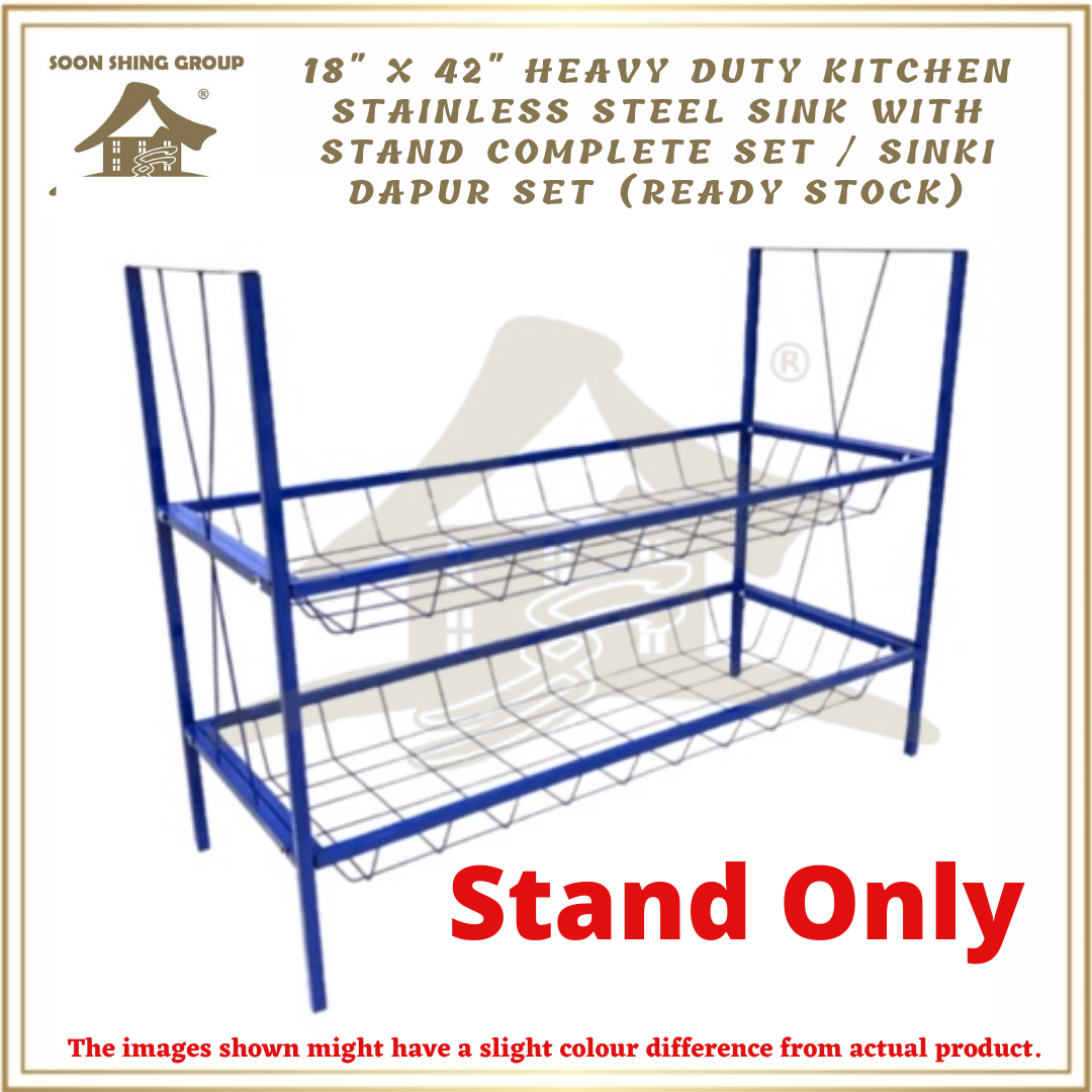 18" x 42" Sinki Dapur Kitchen Stainless Steel Sink With Sink Stand ...