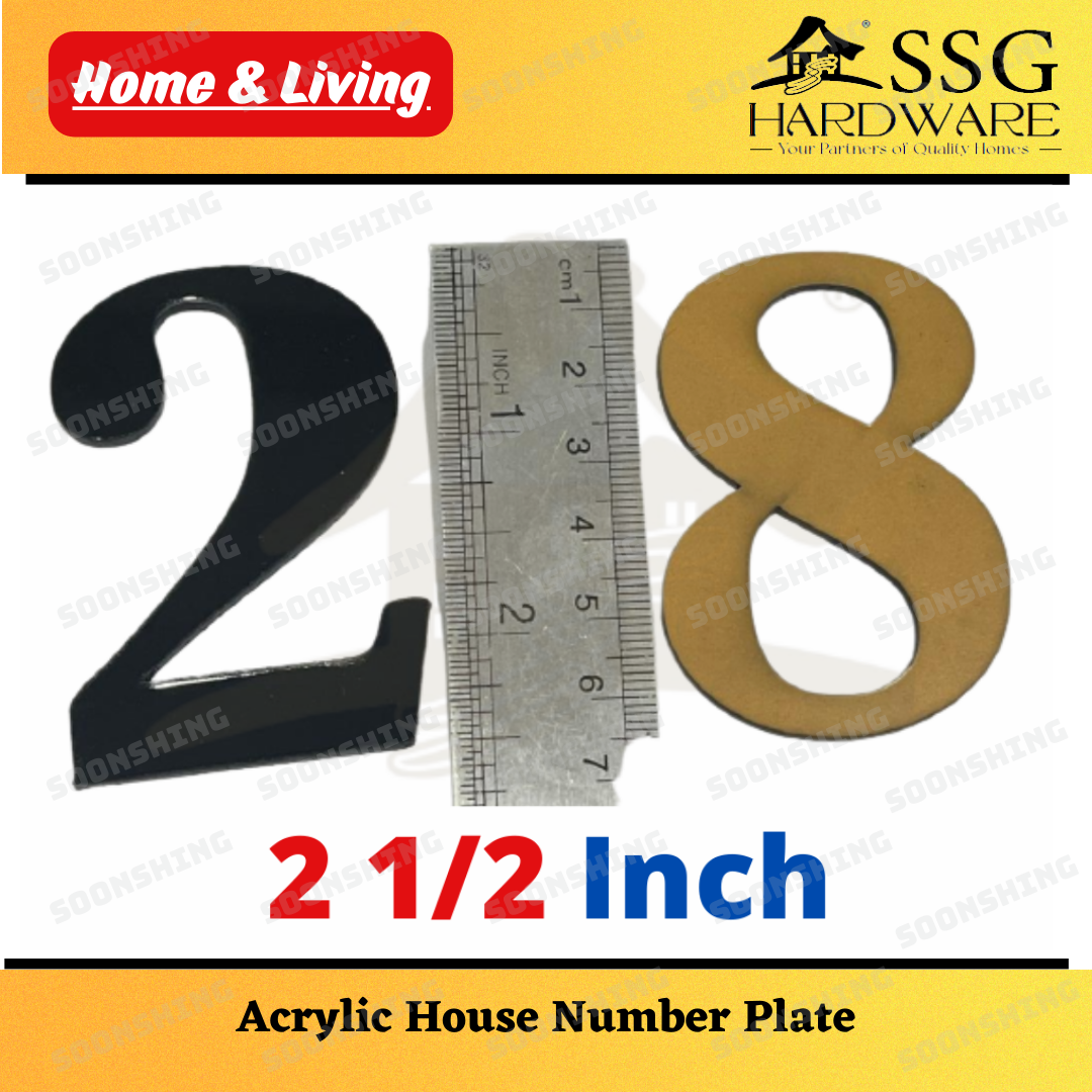 Acrylic House Number Plate/Nombor Plat Rumah Akrilik Home Deco floor ...