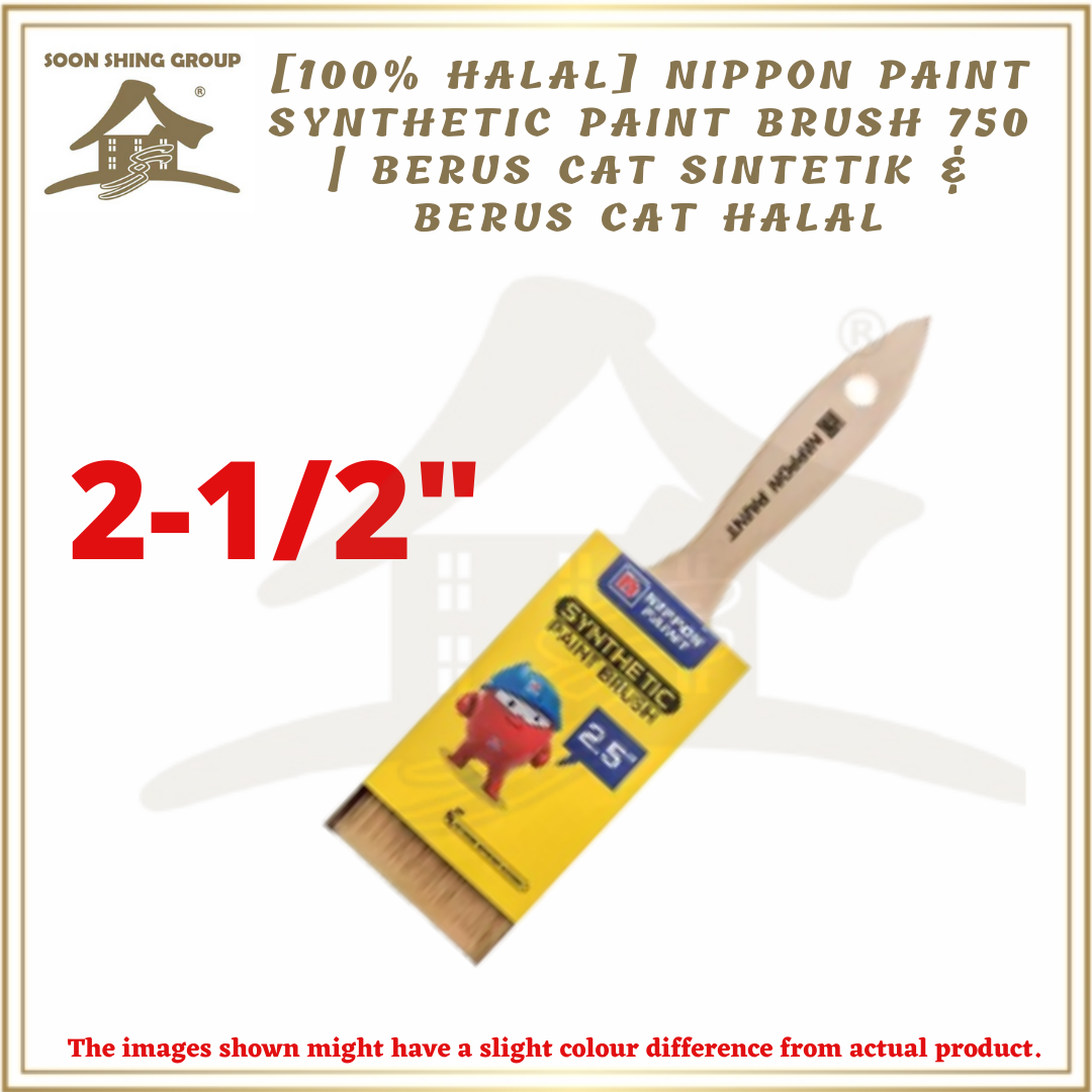 [100% HALAL] NIPPON PAINT Synthetic Paint Brush 750 | Berus Cat ...