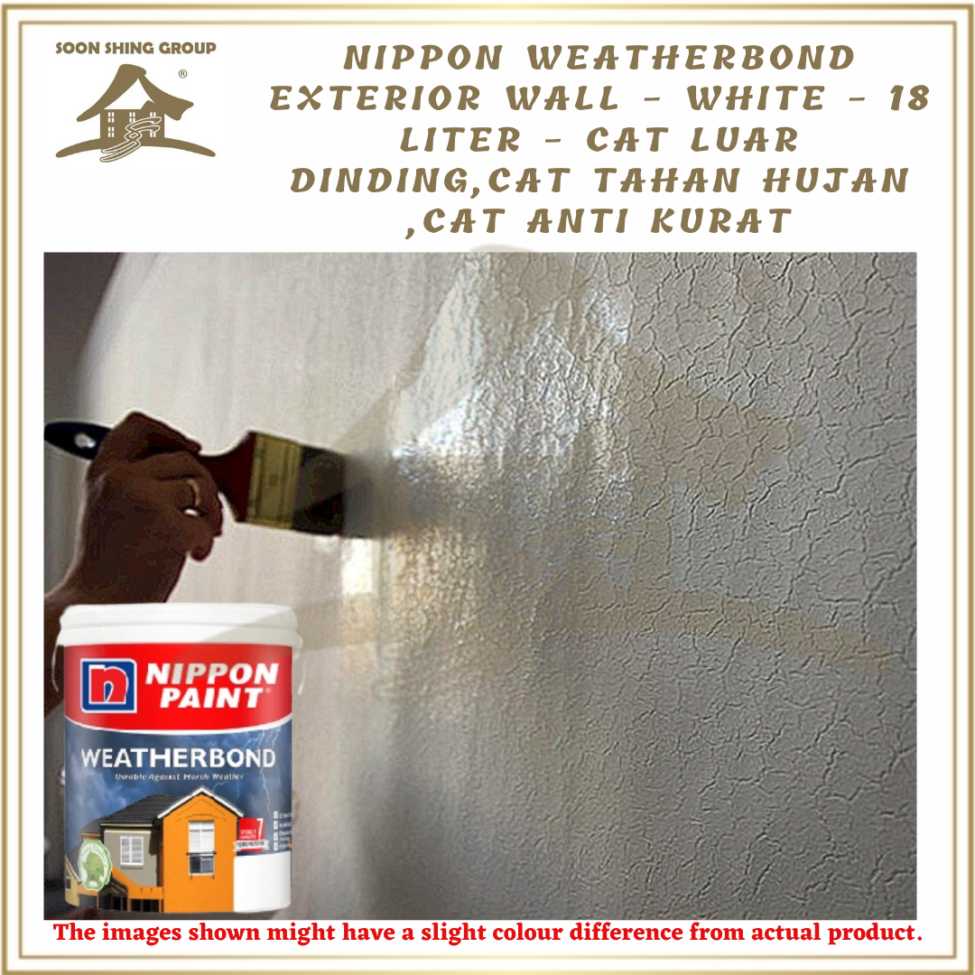 Nippon Weatherbond Exterior Wall - White - 18 Liter - Cat Luar dinding ...