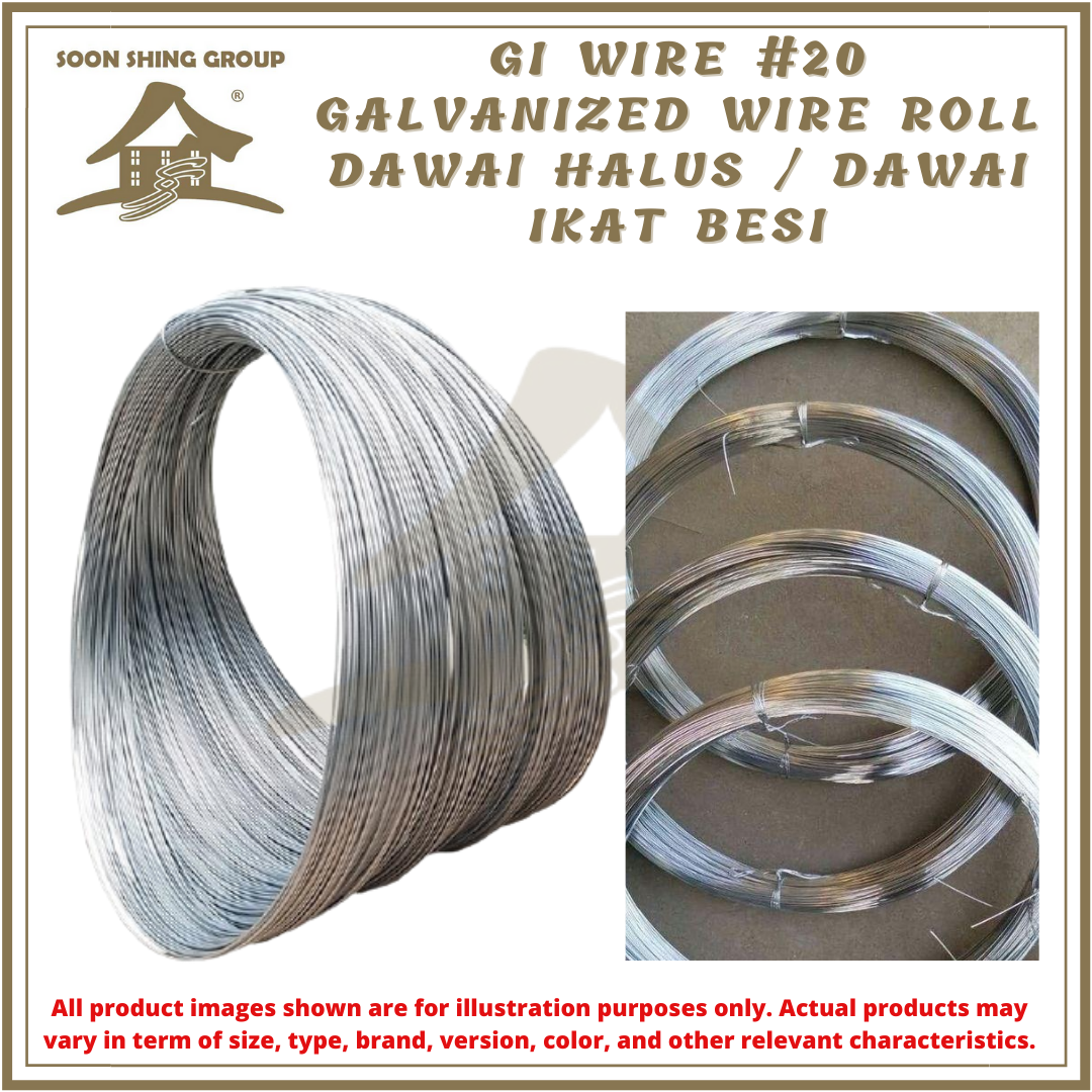 GI Wire #20 Galvanized Wire Roll Dawai Halus / DAWAI IKAT BESI
