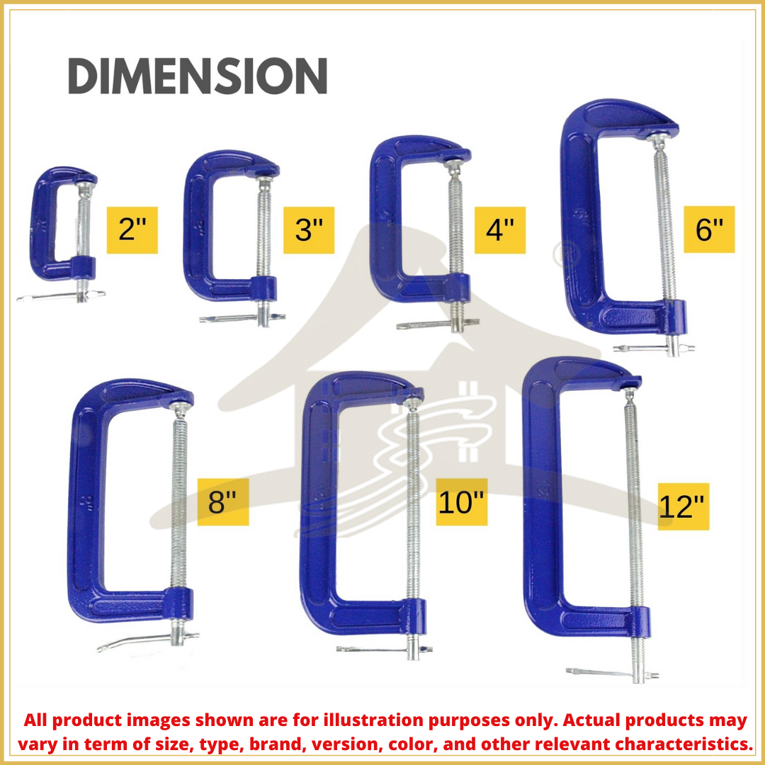 Heavy Duty G-Clamp For Woodwork Metalwork Construction G-Pengapit 3Inch ...