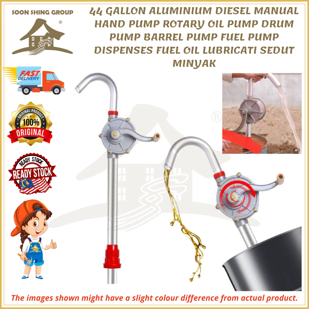 44 Gallon Aluminium Diesel Manual Hand Pump Rotary Oil Pump Drum ...