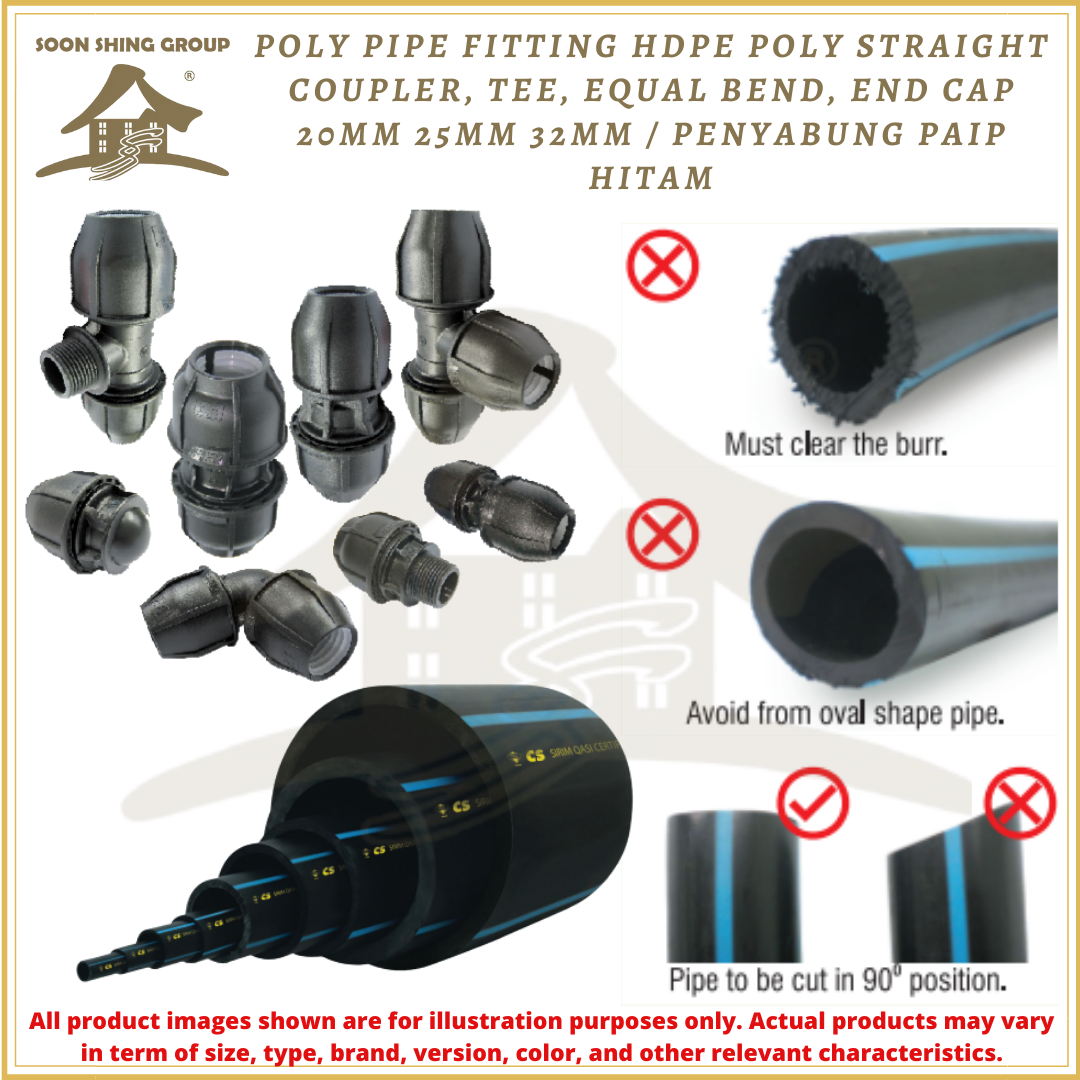 PP Compression HDPE Poly Pipe Fitting/Poly Joint Poly Pipe Elbow Socket ...