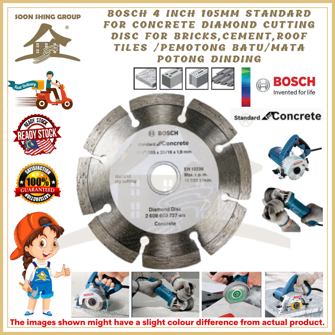 Bosch 4" 105mm Standard for Concrete Diamond Cutting Disc Bricks,Cement ...
