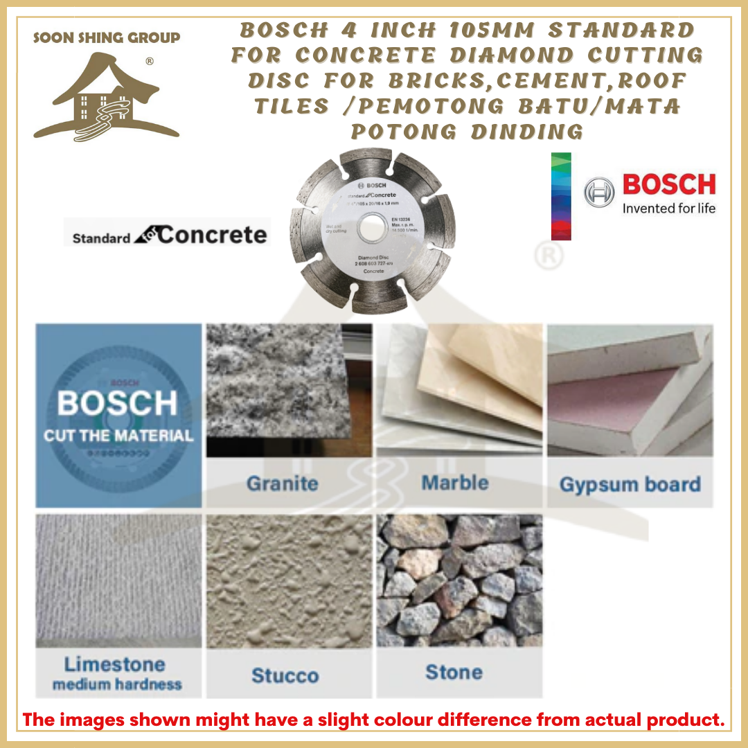 Bosch 4" 105mm Standard for Concrete Diamond Cutting Disc Bricks,Cement ...