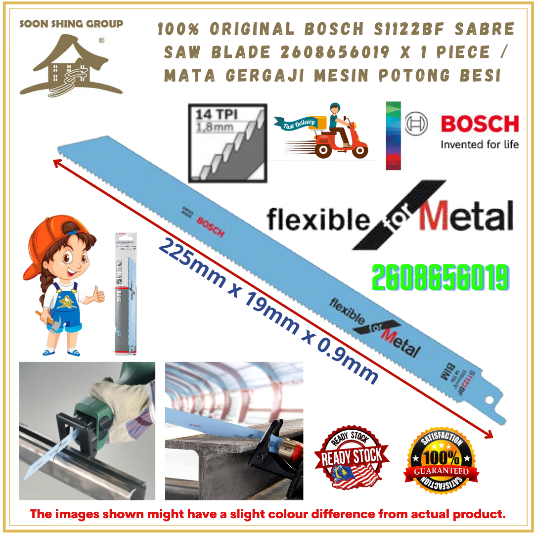 100% Original BOSCH S1122BF SABRE SAW BLADE 2608656019 X 1 PIECE / Mata ...