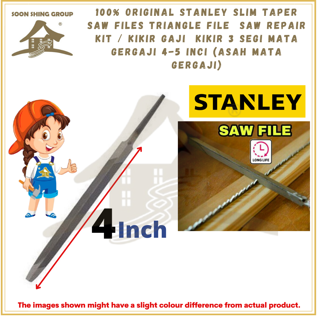 100% Original Stanley Slim Taper Saw Files Triangle File Saw Repair Kit ...