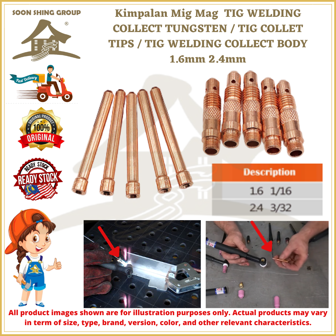 Kimpalan Mig Mag TIG WELDING COLLECT TUNGSTEN / TIG COLLET TIPS / TIG ...