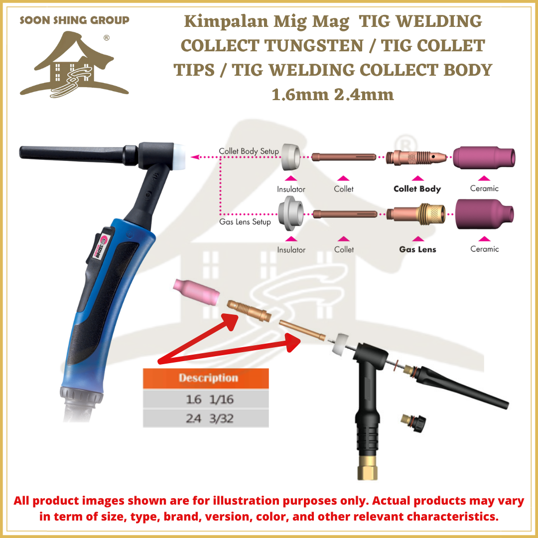 Kimpalan Mig Mag TIG WELDING COLLECT TUNGSTEN / TIG COLLET TIPS / TIG ...