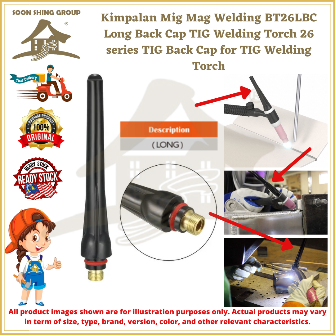 Kimpalan Mig Mag Welding BT26LBC Long Back Cap TIG Welding Torch 26 ...