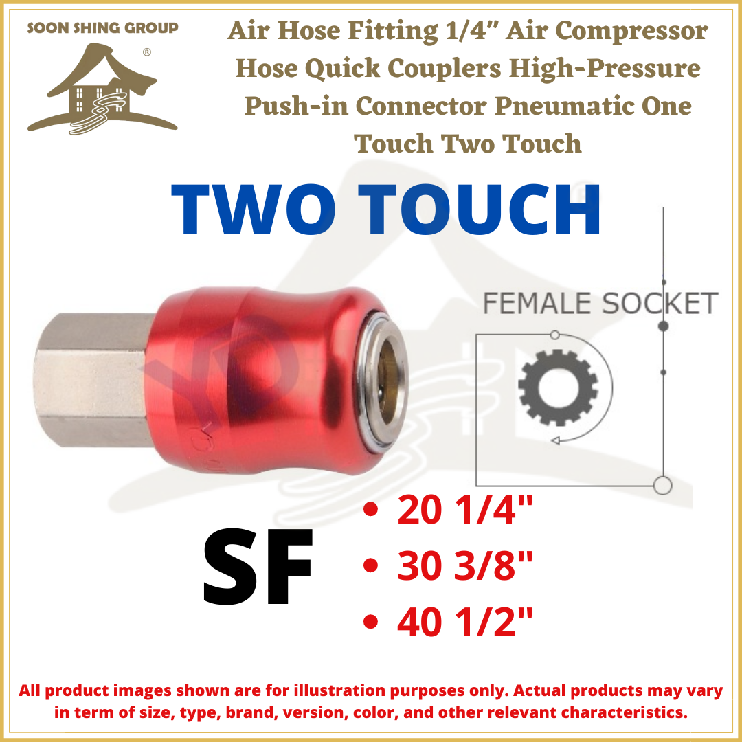 Air Hose Fitting 1/4" Air Compressor Hose Quick Couplers High-Pressure ...