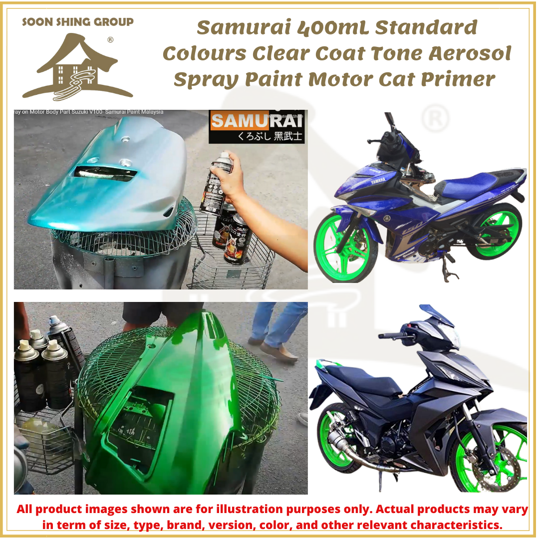SS02 Samurai 400ml Standard Colours Clear Coat Tone Aerosol Spray Paint ...