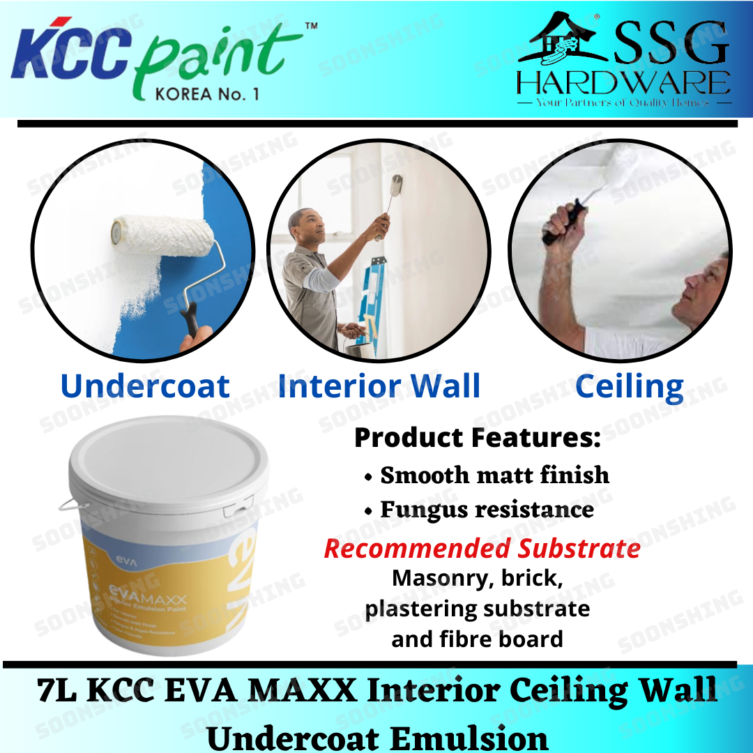 7L KCC EVA MAXX Interior Ceiling Wall Undercoat Emulsion Cat Kapur Air ...