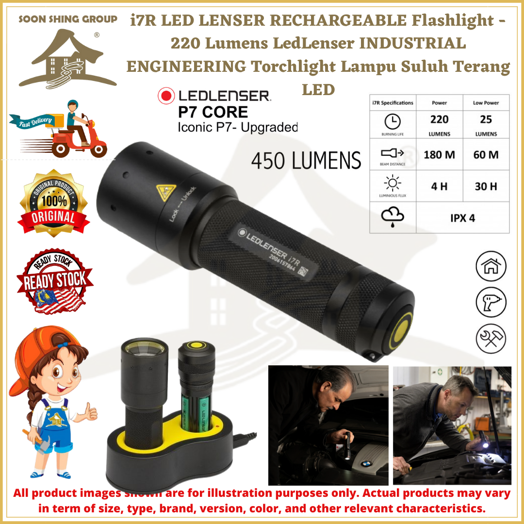 i7R LED LENSER RECHARGEABLE Flashlight- 220 Lumens Led Lenser ...