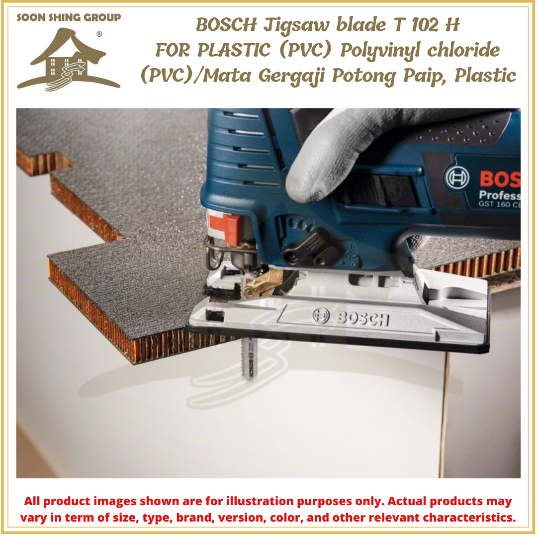 100% ORIGINAL BOSCH Jigsaw blade T 102 H FOR PLASTIC Polyvinyl chloride ...