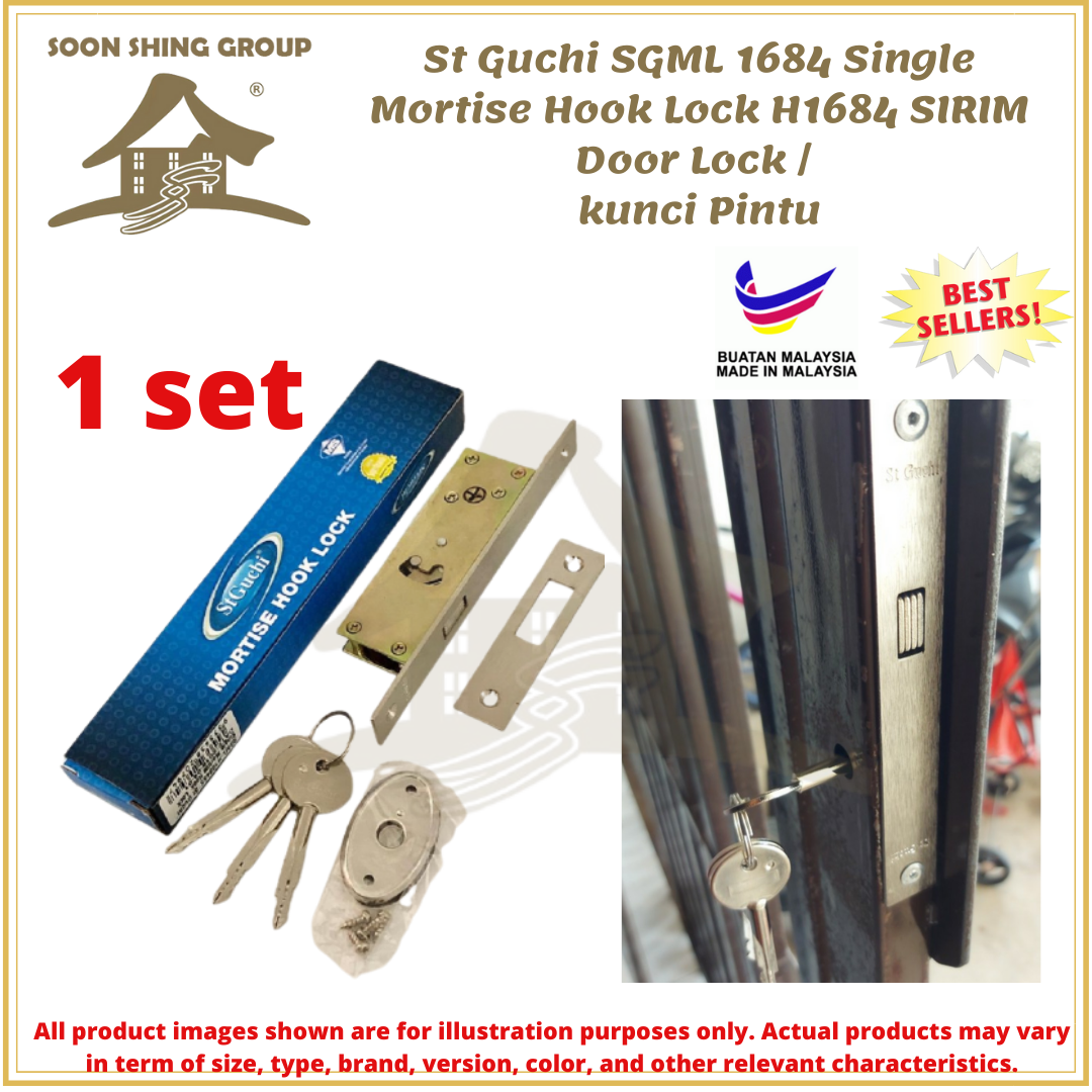 [READY STOCK] ST-GUCHI SGML-H1684 Single Mortise Hook Lock for Grill ...