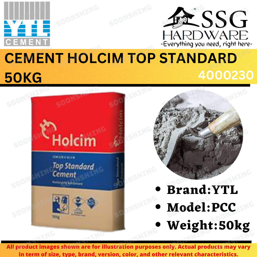 SSG400 CEMENT HOLCIM TOP STANDARD 50KG Simen Kelabu Only Bina Rumah ...