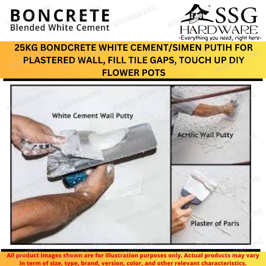 SSG400 25KG BONDCRETE WHITE CEMENT/ SIMEN PUTIH FOR PLASTERED WALL ...