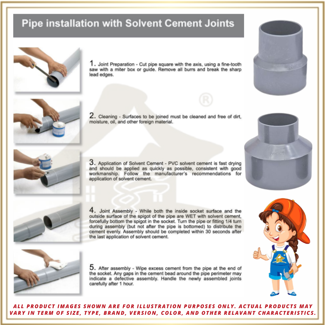 PLUMBING PVC FITTING CONNECTOR / PAIP PENYAMBUNG / PAIP REDUCER SOCKET 6" X 4"