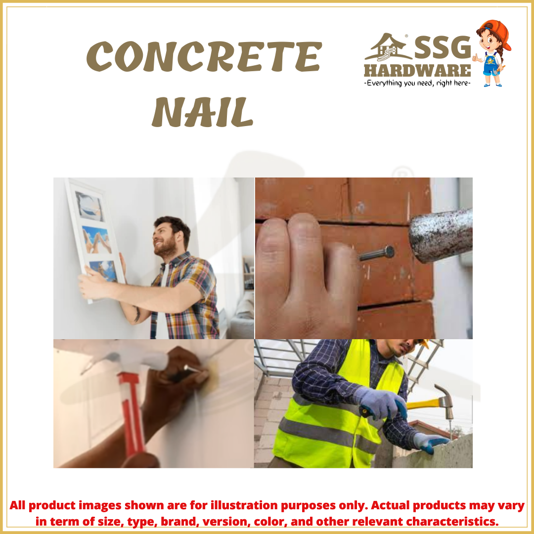 CONCRETE NAIL 1''/ 2''/ 1 1/4'' / PAKU KONKRIT / WALL NAIL / PAKU SIMEN ...